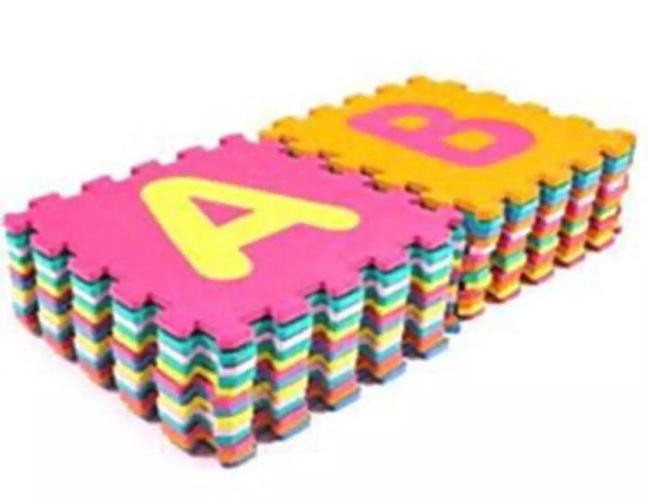 CHAINSHOP 10 pcs ABC Puzzle Mat English Alphabet Pattern Baby Crawling ...