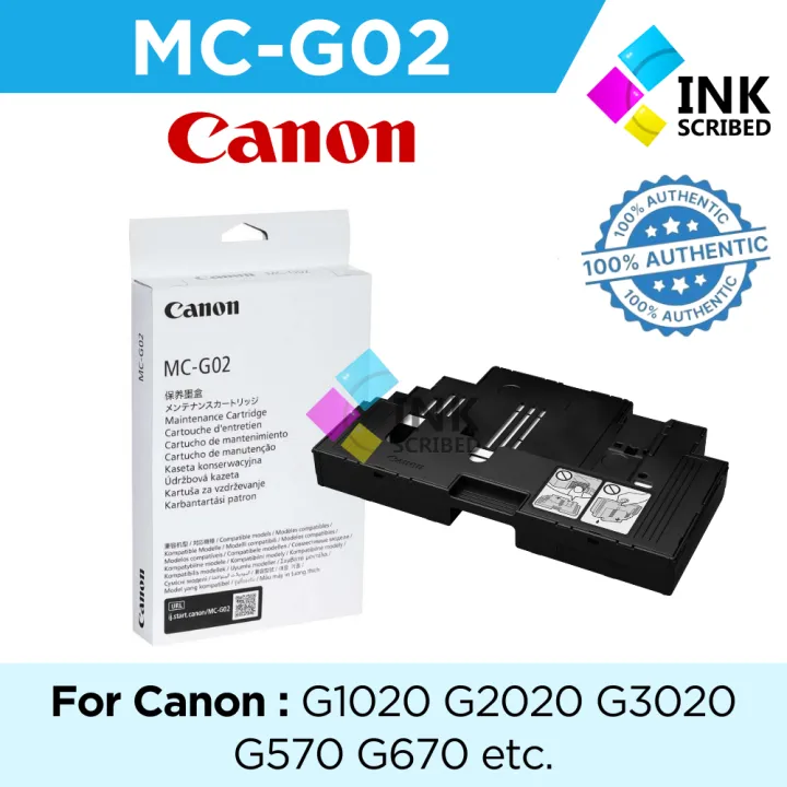 Genuine Canon MC-G02 MCG02 Maintenance Cartridge for G1020 G2020 G3020 Printer | Lazada PH