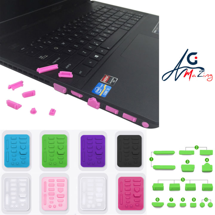 Universal 16Pcs Laptop Silicone Dust Plugs Anti-Dust Stopper USB Plug ...