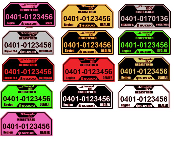 AVL's Temporary Motorcycle Plate Design 2/Mc Plate/Acrylic Plate/Plate ...