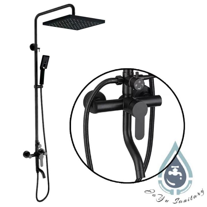 Tiang Shower Column stainless 304 HITAM 40A-shower colom kolom keran ...