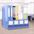 Desk File Organizer,Sturdy Magazine File Holder 4 Sections Book Desktop ...