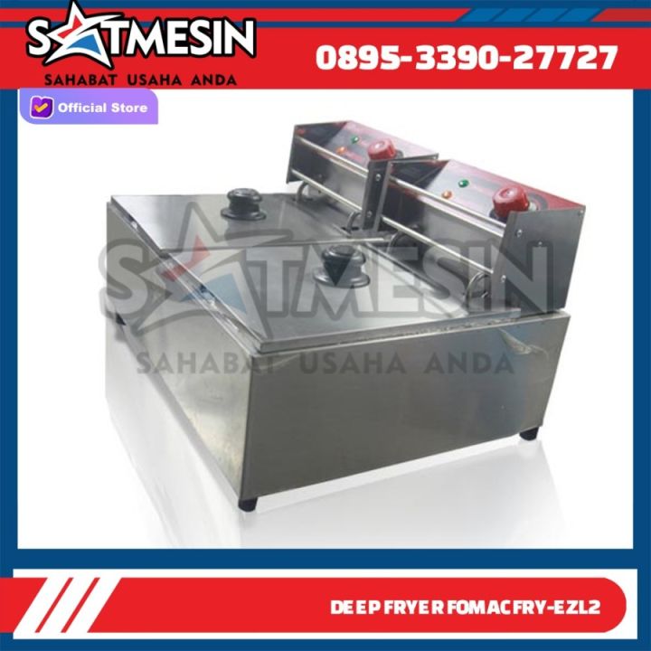 Deep Fryer Double Tank Penggorengan Makanan Listrik FRY-EZL2 FOMAC ...