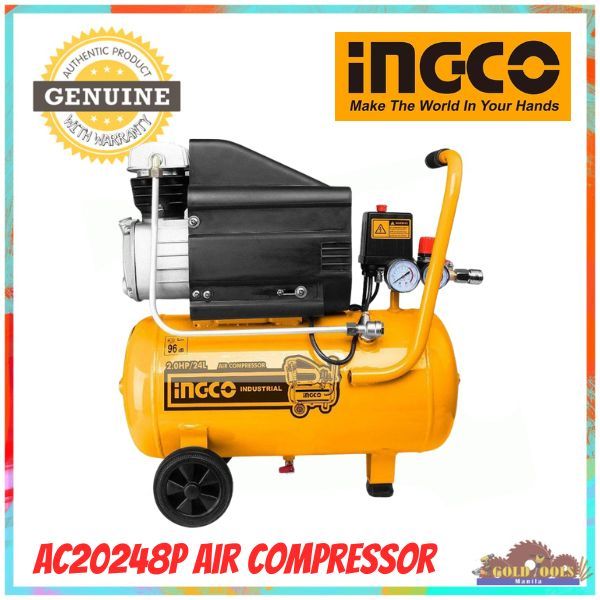Ingco AC20248P Air Compressor- 2Hp-8bar-24L-6.3Gal | Lazada PH
