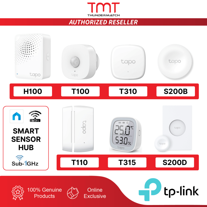 TP-Link Tapo H100 Smart Hub with Chime Tapo T100 T110 T310 T315 S200B ...