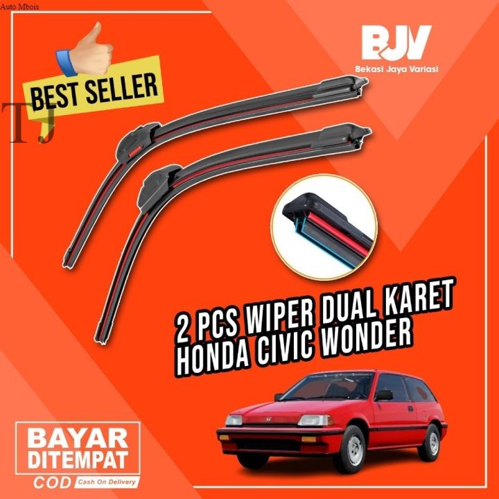 Wiper Mobil Dual Blade - Honda Civic Wonder - Wiper Frameless Dua Karet ...