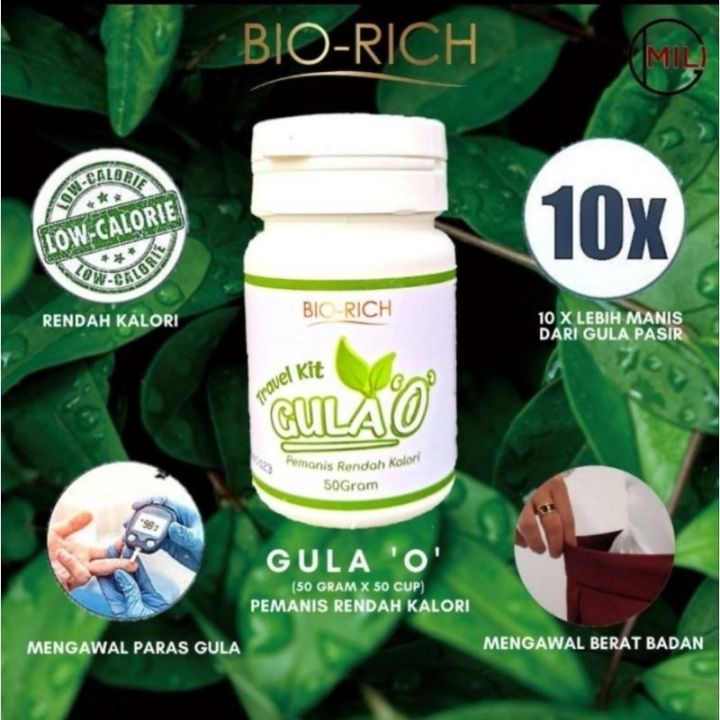 BIORICH GULA O' PEMANIS RENDAH KALORI PENGGANTI GULA MESRA DIABETES GO ...