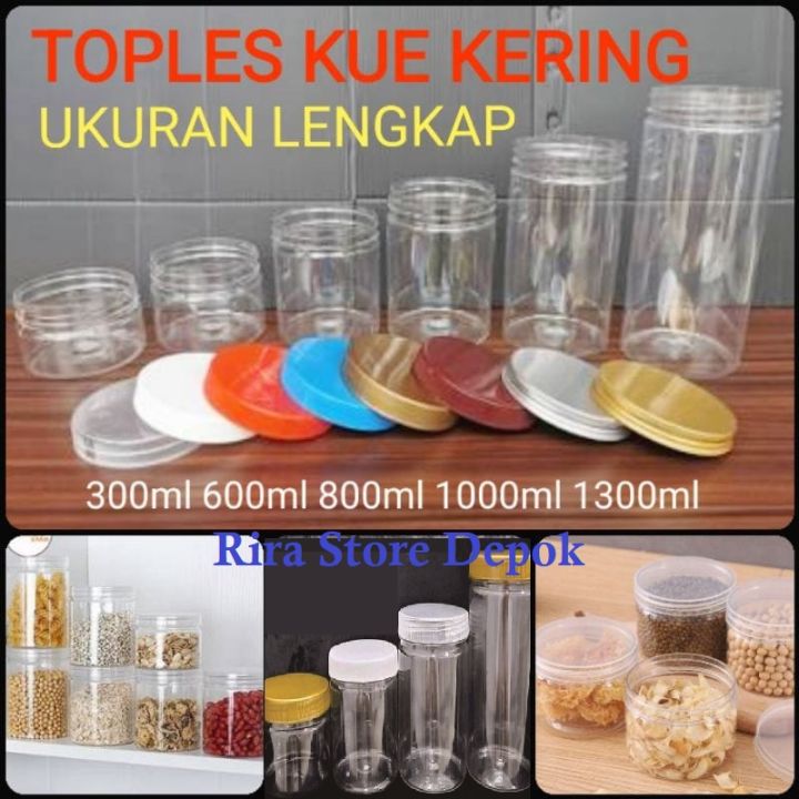 PAKET 10 PCS - toples 600ml 1000ml 800ml 1300ml 400 ml tabung plastik ...