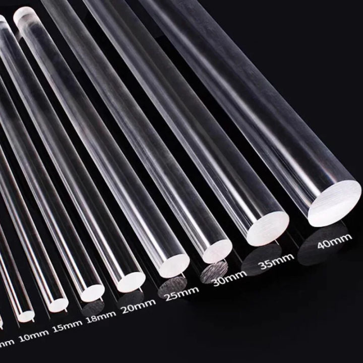 Clear Acrylic Rod Solid Round Bar Plexiglass PMMA Plastic Diameter 2mm ...