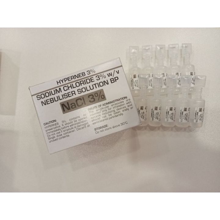 Sodium Chloride 3 | Hyperneb 4ml x 5's Ampoules 4ml 20's Ampoules (One ...