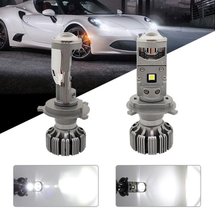 H4 H7 LED Projector Mini Lens Auto H4 LED Headlight Bulbs Kit ...