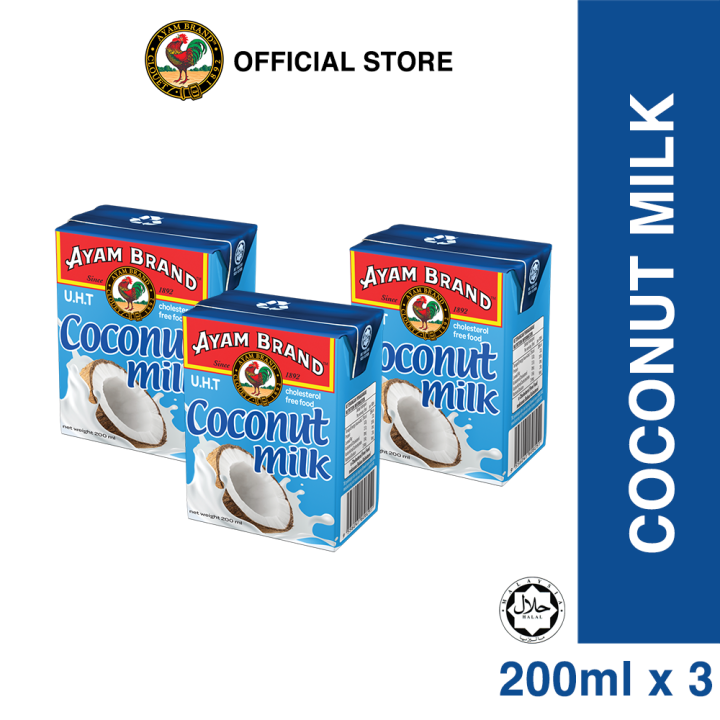 Ayam Brand Coconut Milk (200ml x 3) | Lazada