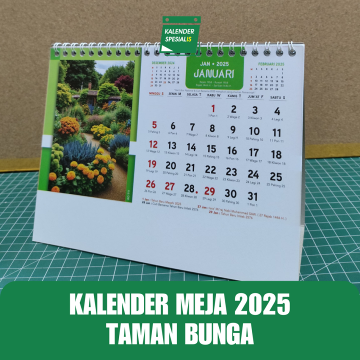 PROMO KALENDER MEJA 2025 GAMBAR TAMAN BUNGA - BEST SELLER | Lazada ...