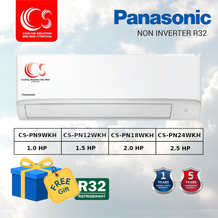 Panasonic 1.0HP/1.5HP/2.0HP/2.5HP Non Inverter Air Conditioner CS ...