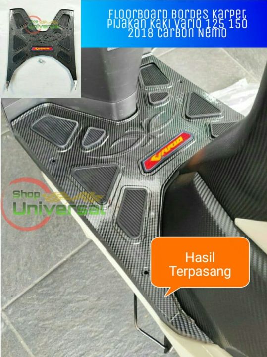 BORDES KARPET PIJAKAN KAKI VARIO 150/125 2018 2019 2020 2021 CARBON NEMO FLOORBOARD PIJAKAN KAKI ...