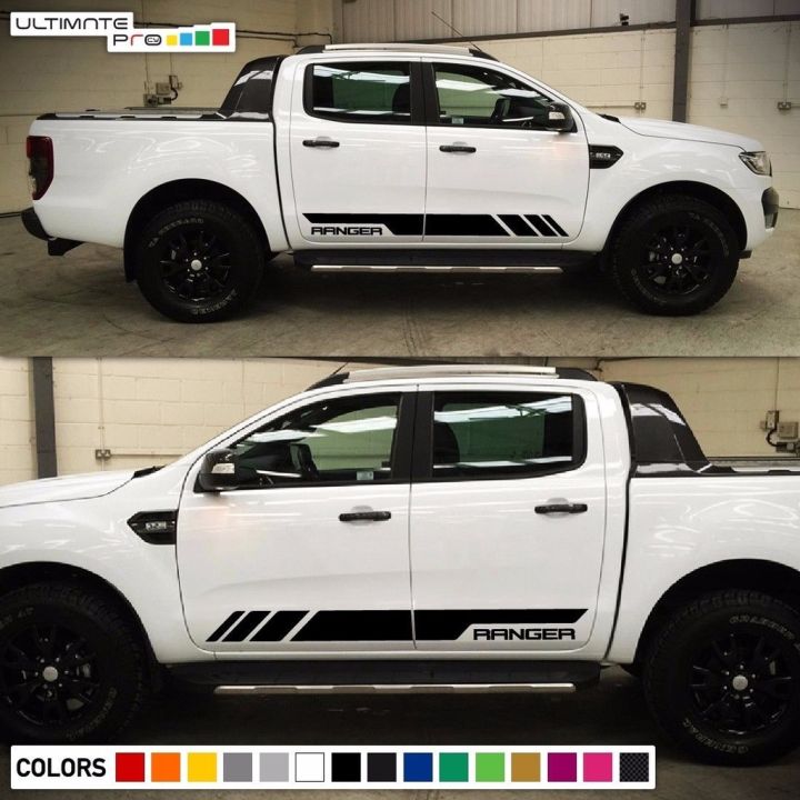 2Pcs Decal Sticker Stripe kit For Ford Ranger T6 2011-2017 Wildtrak ...