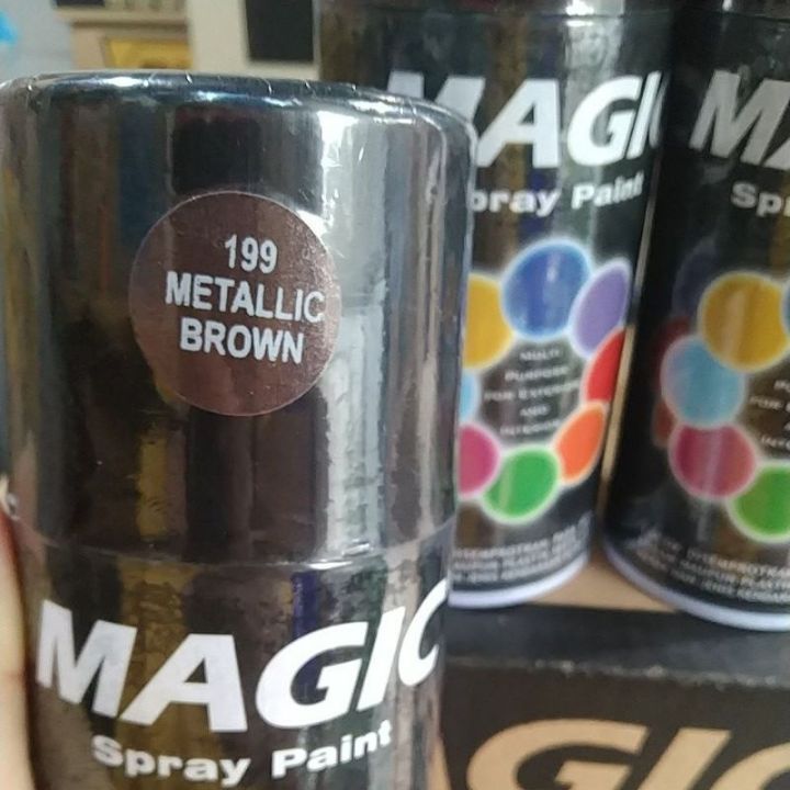 cat semprot pilok pilox magic spray paint magic metallic brown 199 ...