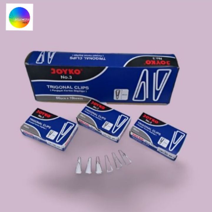 Trigonal Paper Clips Joyko No.3 / Clip Penjepit Segitiga / Klip Jepit ...