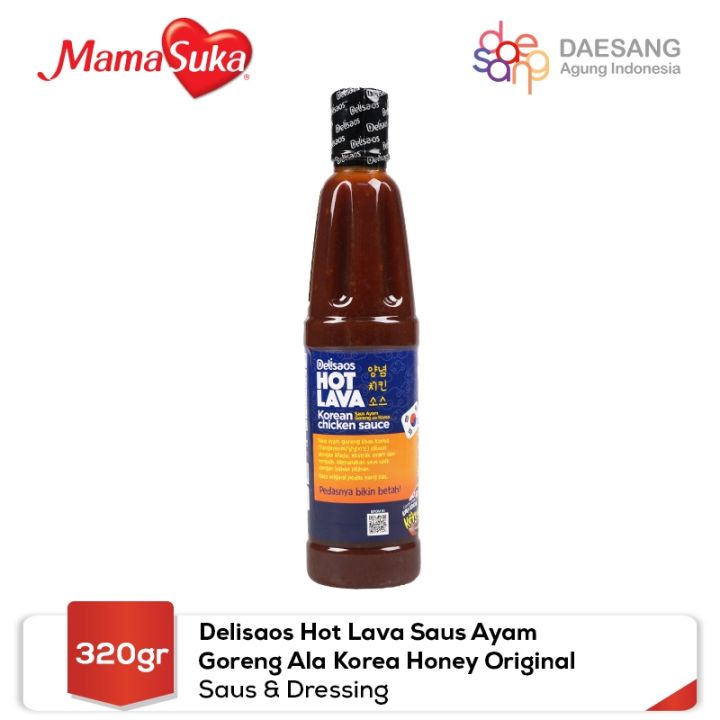 Delisaos Hot Lava Saus Ayam Goreng Ala Korea Honey Original 320 Gr ...