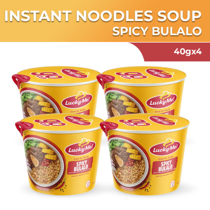 Lucky Me! Go Cup Mini Instant Noodle Soup Bulalo 40g - Pack of 4 ...