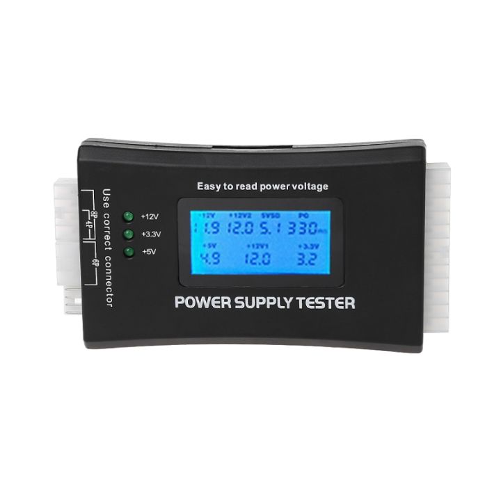 20/24 Pin ATX SATA HDD Power Supply Tester Checker Meter Measuring LED ...