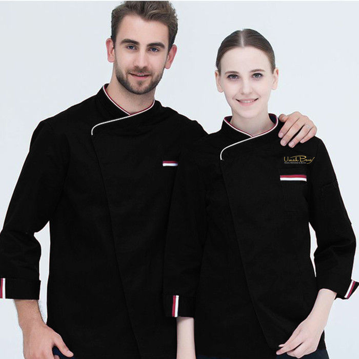 Baju chef/Seragam chef/baju koki pria atau wanita lengan panjang varian ...