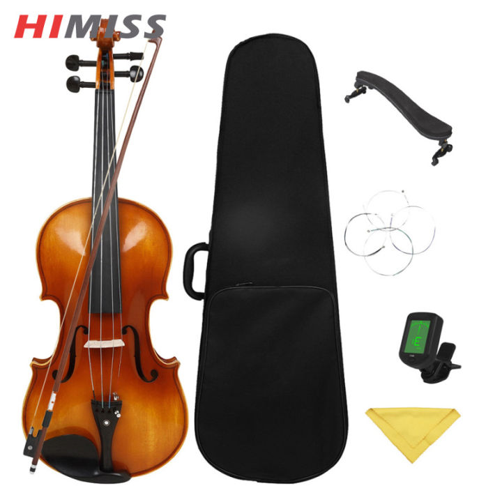 HIMISS VA-20 Viola Set Solid Wood 16” Viola Musical Instrument ...