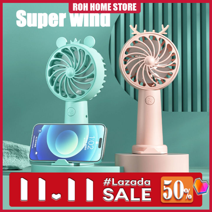 Fan mini Portable Cooling Fan hand fan electric Fan USB Rechargeable ...