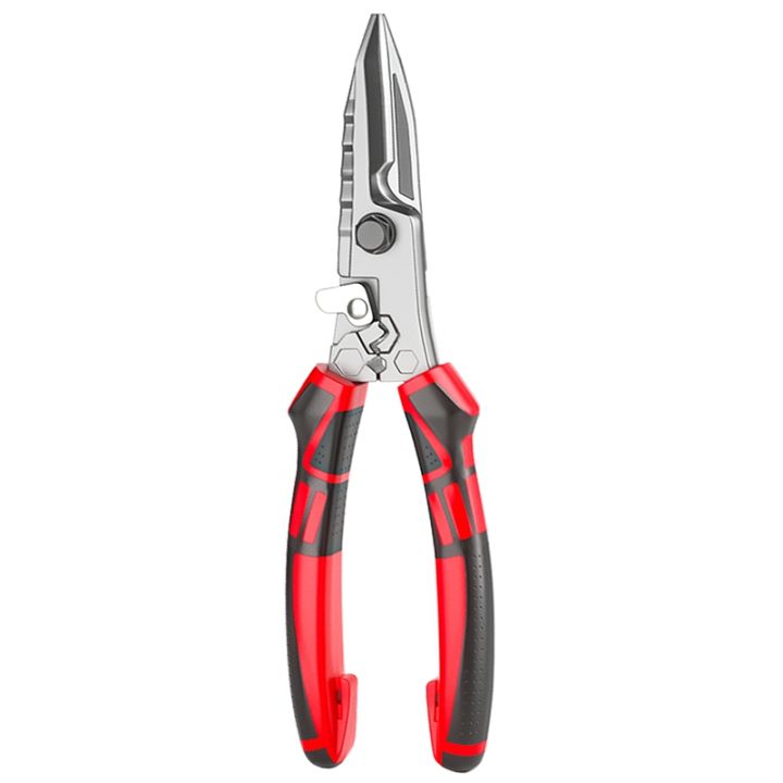 Multi-Function Electrician Scissors, Wire Crimping Tool with Wrench for ...