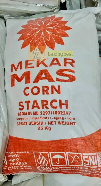 Tepung Maizena Mekar Mas Halal Corn Starch Maizena Sak Serbaguna 25 kg ...
