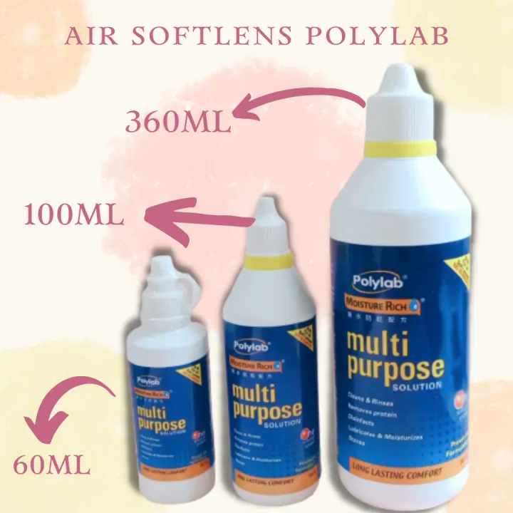 Cairan Softlens Polylab Multi Purpose Solution 60ml, 100ml, 360ml | Lazada Indonesia