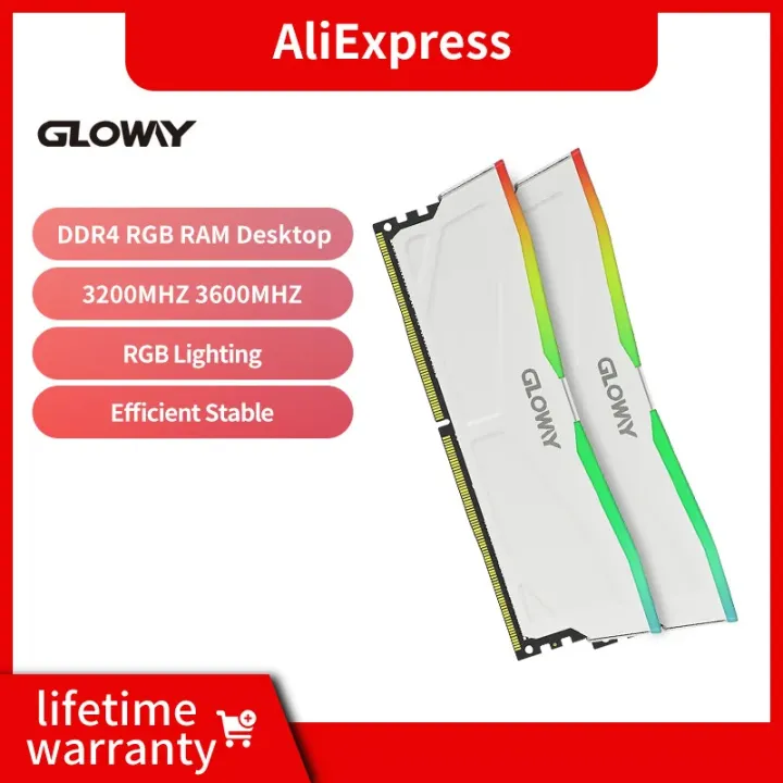 Gloway Memoria RAM DDR4 RGB 8GB 16GB 3200mhz 3600mhz Dual Channel DDR4 ...