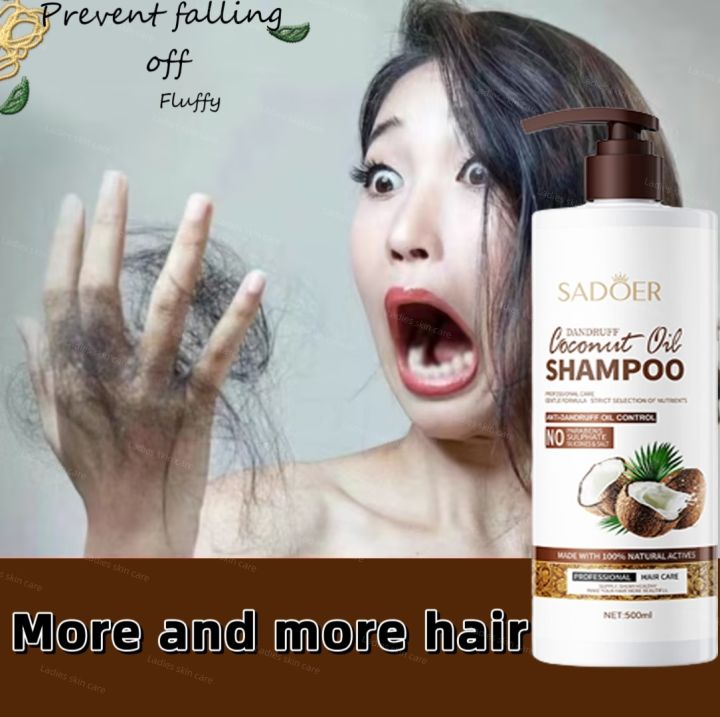 SADOER Coconut Oil Moisturizing Hair Care Dandruff Shampoo Refreshing Oil Control Repair Smooth ...