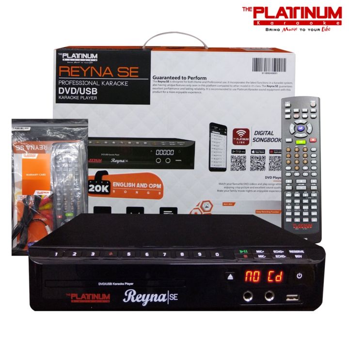 The Platinum Karaoke Reyna SE Professional Player with Free Wired Microphone / CD Volume 96 ...