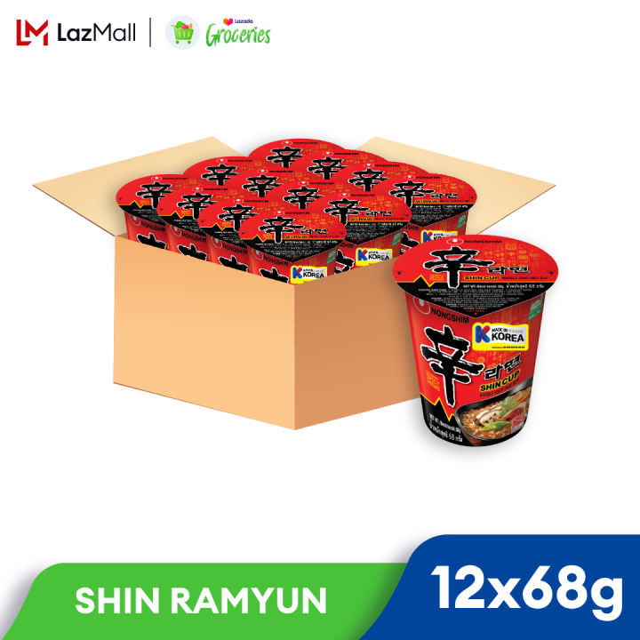 [CARTON] Nongshim Shin Ramyun CUP 12 x 68g | Lazada
