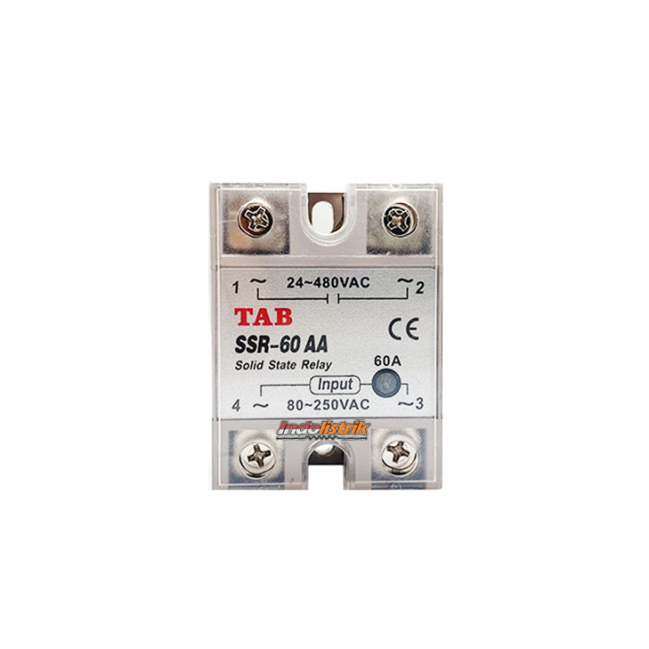 Solid State Relay 1 Phase SSR-60AA TAB - 1 Phase AC-AC 60 Ampere ...