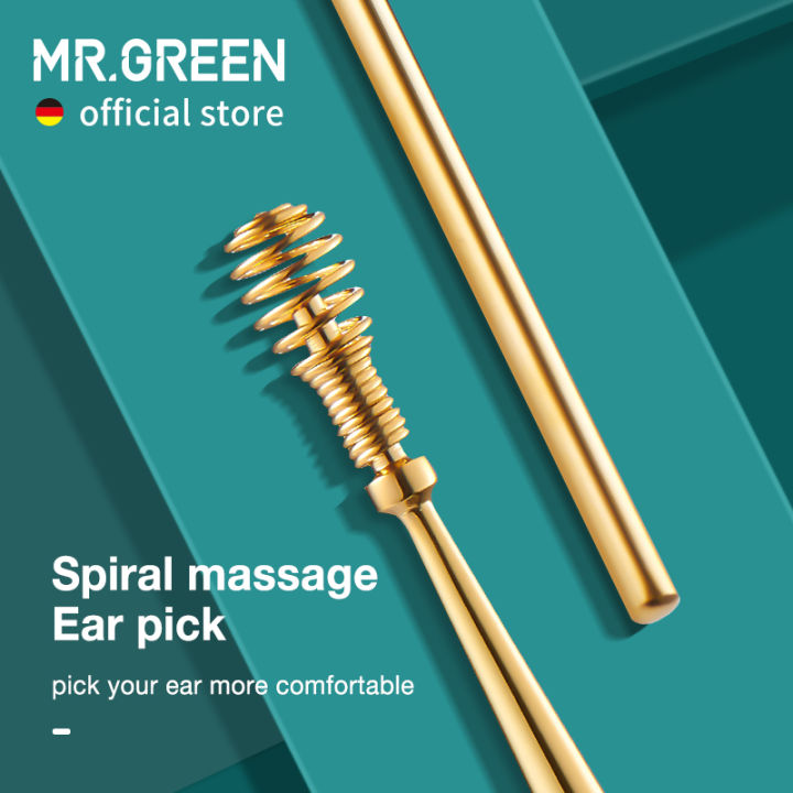 MR.GREEN Spiral Massage Ear Pick 360° Spiral Ear Wax Remover Ear Canal ...