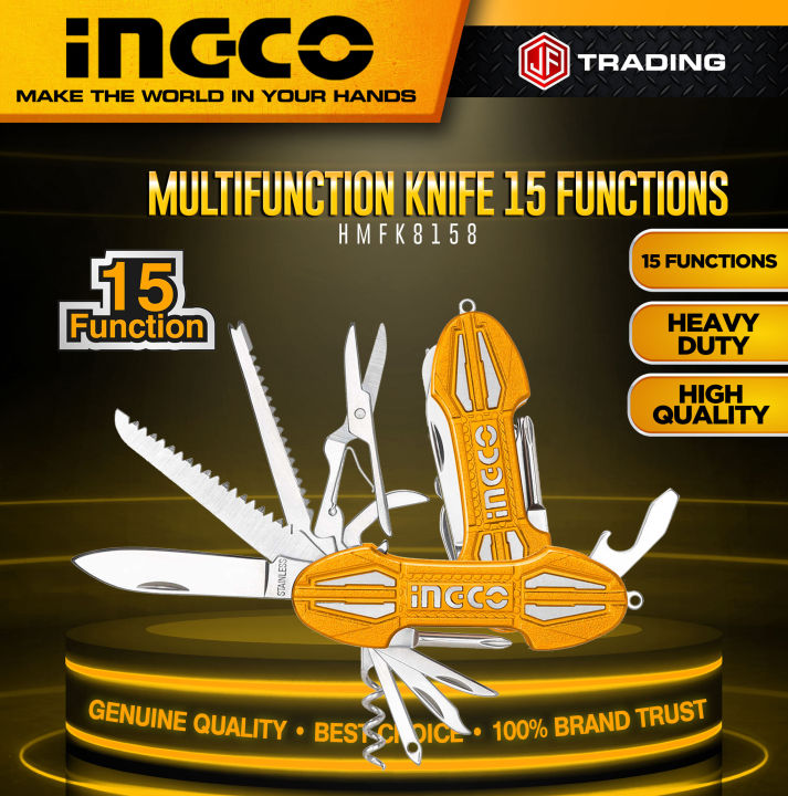 INGCO Multifunction Knife 15 Functions HMFK8158 | Lazada PH