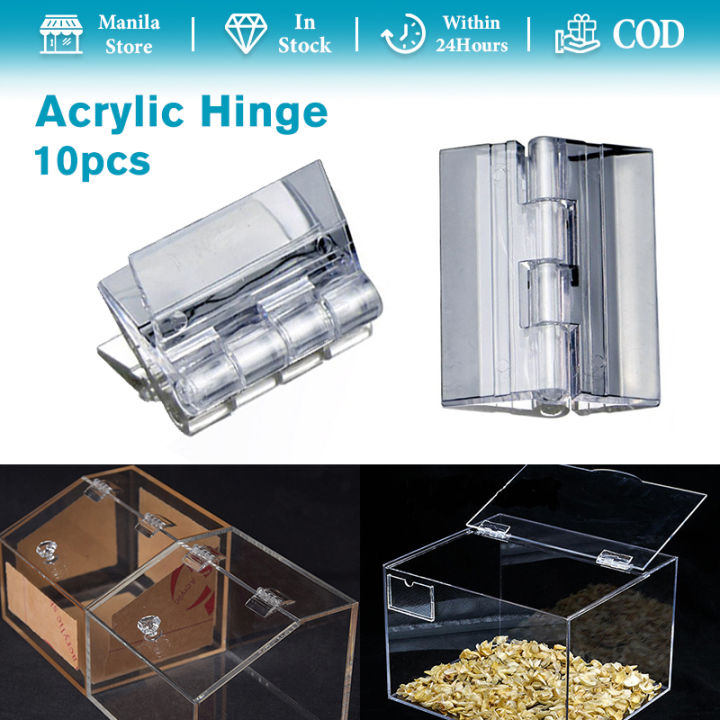 10pcs Acrylic Hinges Clear Acrylic Mini Hinge Transparent Plastic ...