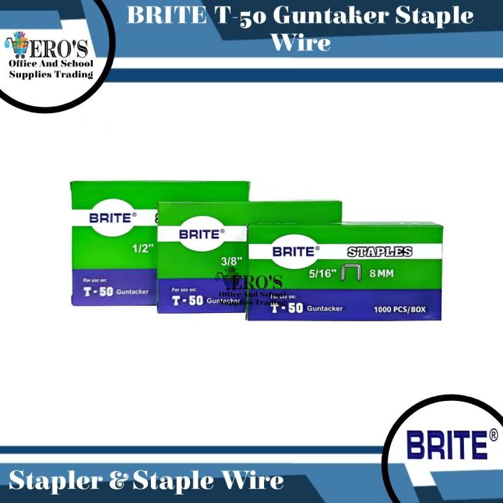 BRITE Gun Tacker Staple Wire (T-50) | Lazada PH