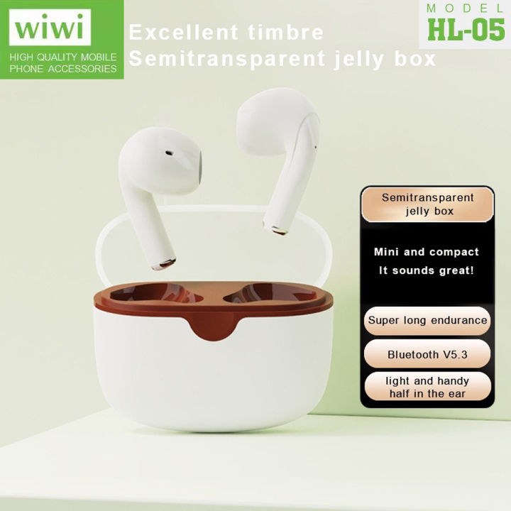 WIWI TWS Translucent Bluetooth Earphone Noise cancelling Long endurance ...