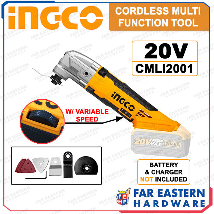 INGCO Cordless Oscillating Multi Tool 20V Oscillator Multitool CMLI2001 ... INGCO Cordless Oscillating Multi Tool 20V Oscillator Multitool CMLI2001 ...