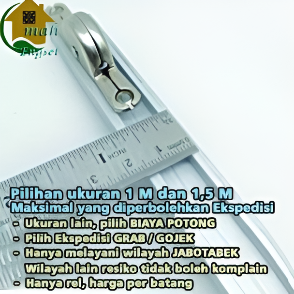 Rel Sliding U / M / H Roda pintu jendela 1 - 1.5 meter Alumunium - Omah ...