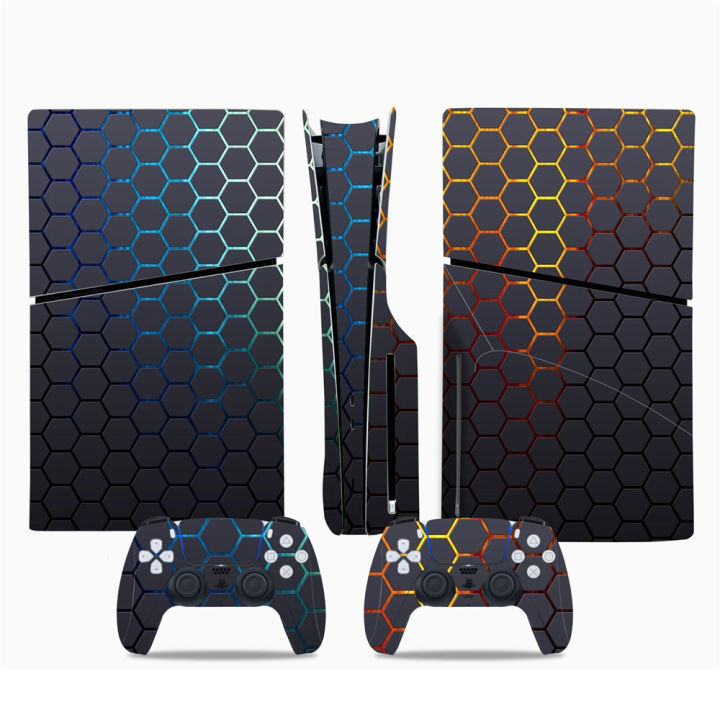 For Sony PS5 slim Console Disk Edition Carbon Fiber Skin Cover Sticker ...