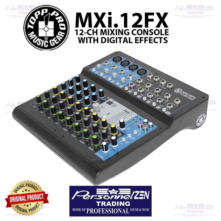 Topp Pro MXi12FX 12-CH Mixing Console with Digital Effects MXi.12fx ...