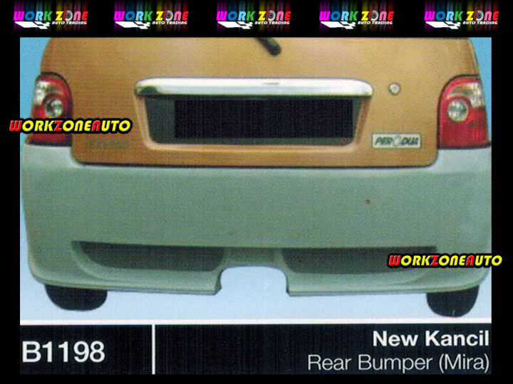 B1198 Perodua New Kancil Fiber Rear Bumper (Mira) Body kit Bodykit | Lazada