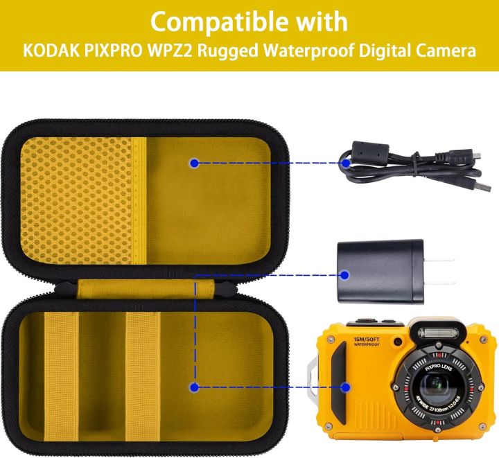 for KODAK PIXPRO WPZ2 Rugged Waterproof Digital Camera Hard Carrying ...