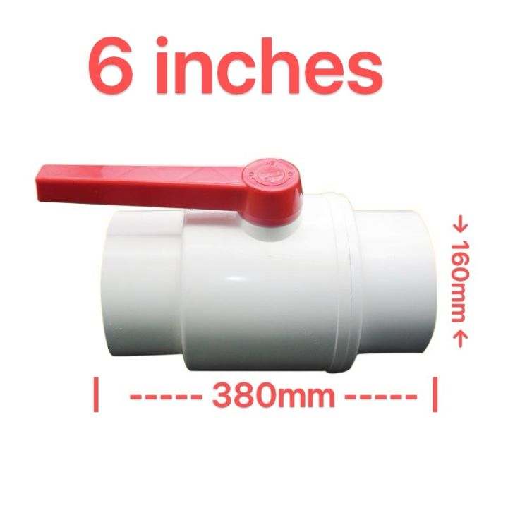 PVC BALL VALVE 6 INCHES 160MM WHITE | Lazada PH