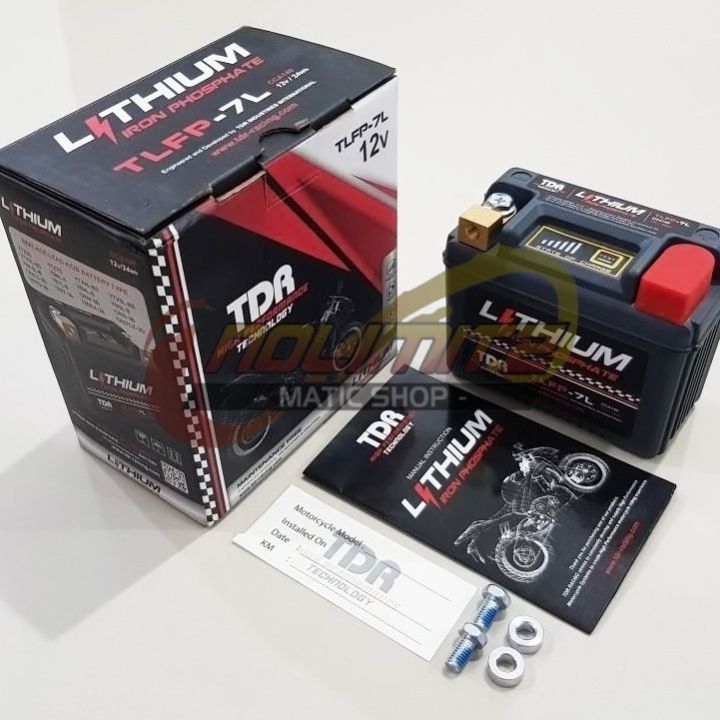 Aki Motor TDR Lithium Iron Phosphate Battery TLFP-7L 12V NMAX Aerox 155 ...