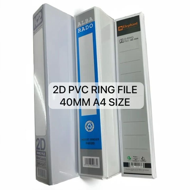 2D PVC RING FILE 40MM A4 SIZE | Lazada